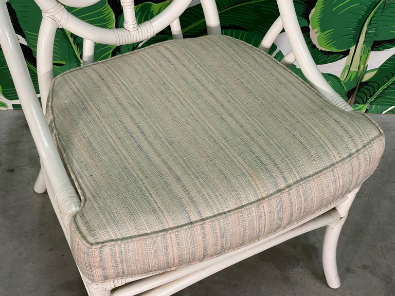 Rattan Loop Back Dining Chairs For Sale at 1stDibs