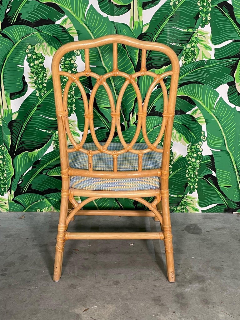 Rattan Loop Back Dining Chairs in the Manner of McGuire, Set of 6 For ...