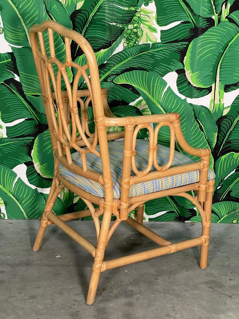 Rattan Loop Back Dining Chairs in the Manner of McGuire, Set of 6 For ...