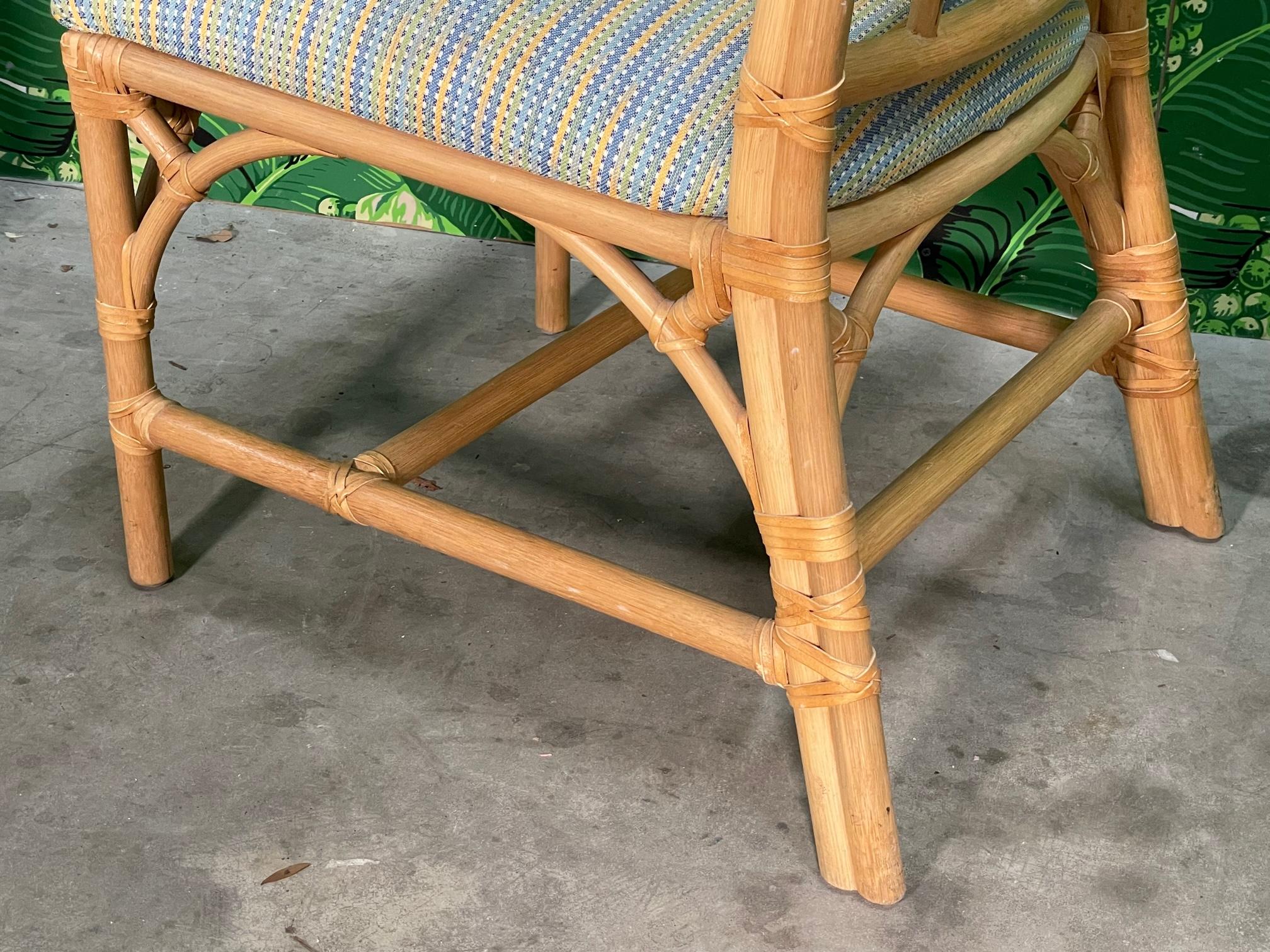 Rattan Loop Back Dining Chairs in the Manner of McGuire, Set of 6 For ...