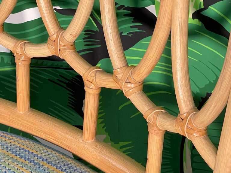 Rattan Loop Back Dining Chairs in the Manner of McGuire, Set of 6 For ...