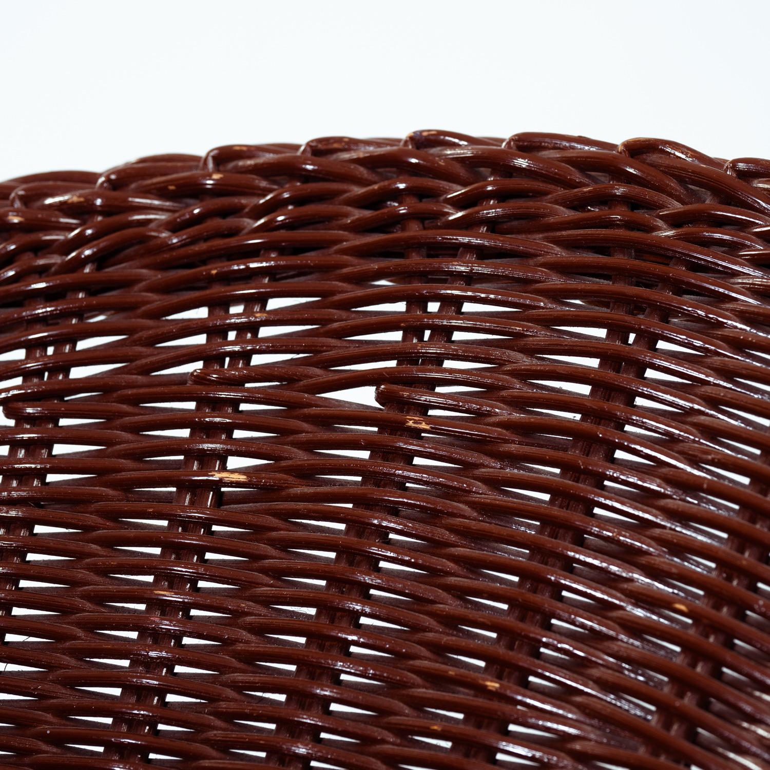 Rare rattan basket wicker chair E10 by architect Egon Eiermann, 1940s ...