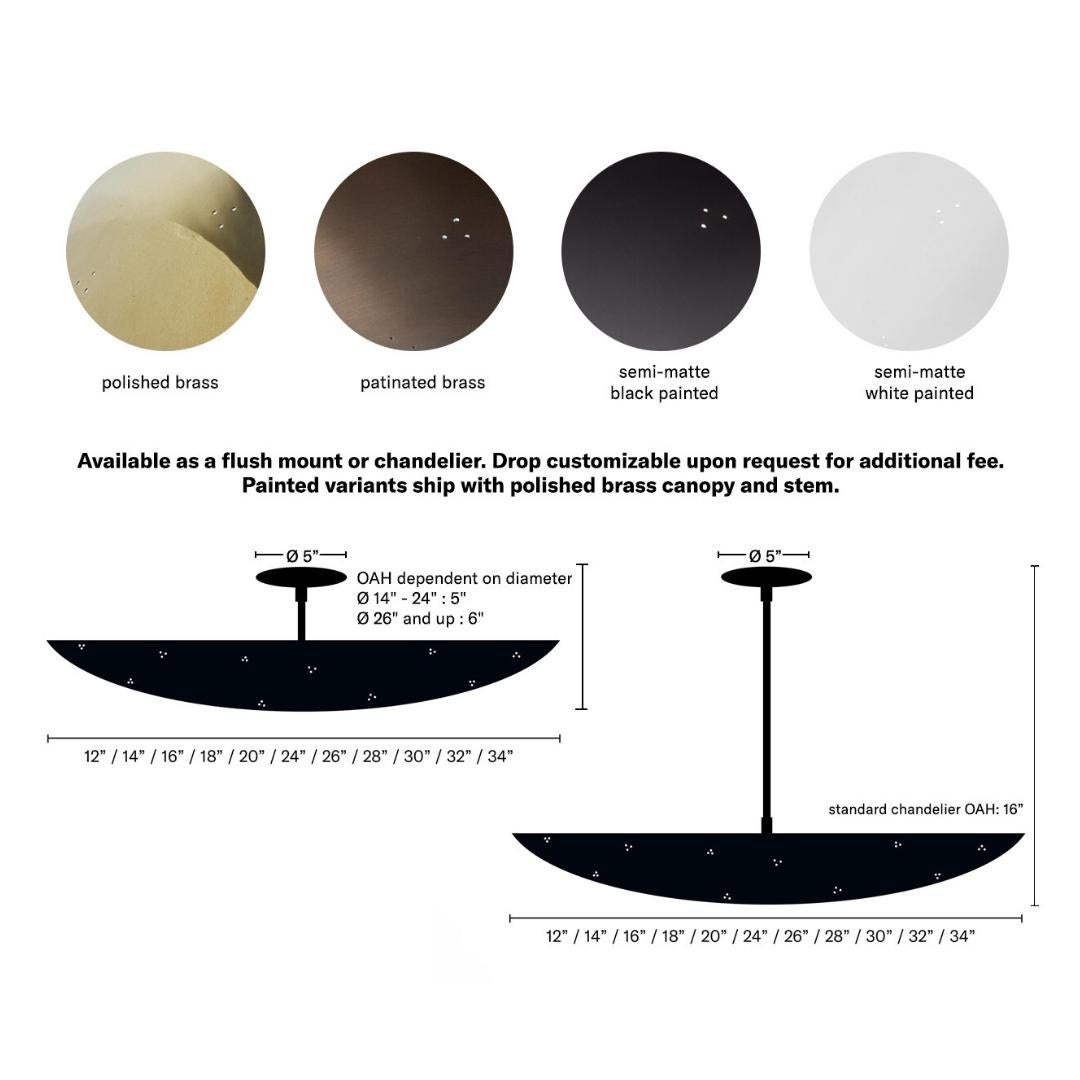 Raul Reyes 'Rey 20' Perforated Patinated Brass Dome Ceiling Lamp For ...