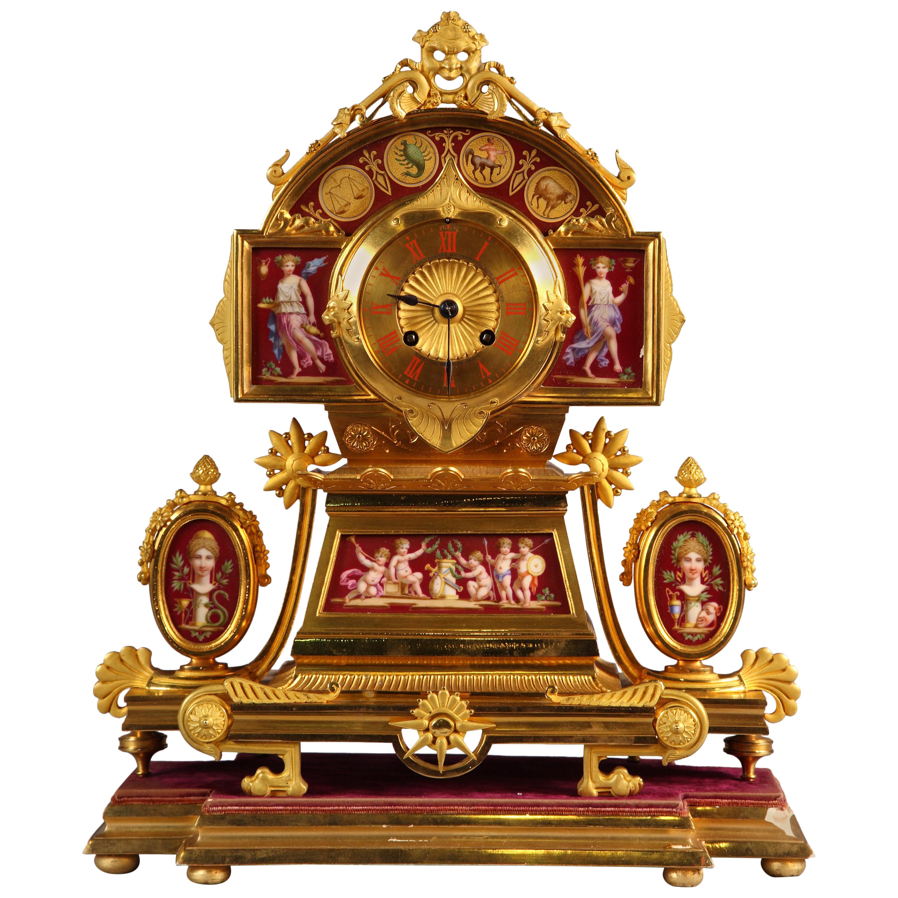 Neo Renaissance grandfather clock, circa 1870 with 2 columns For Sale ...