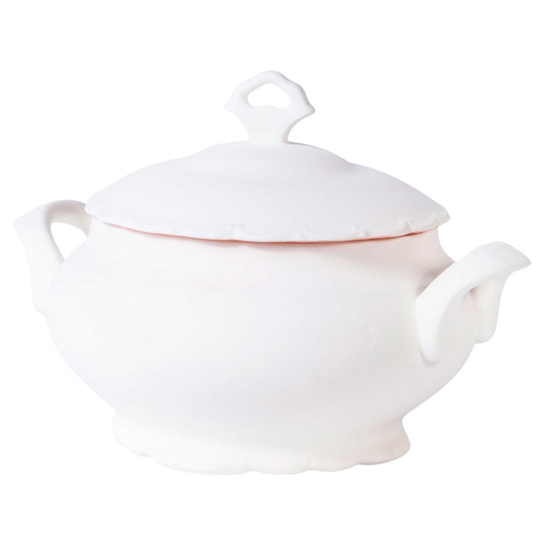 Raw Ceramic White Casserole Dish For Sale at 1stDibs