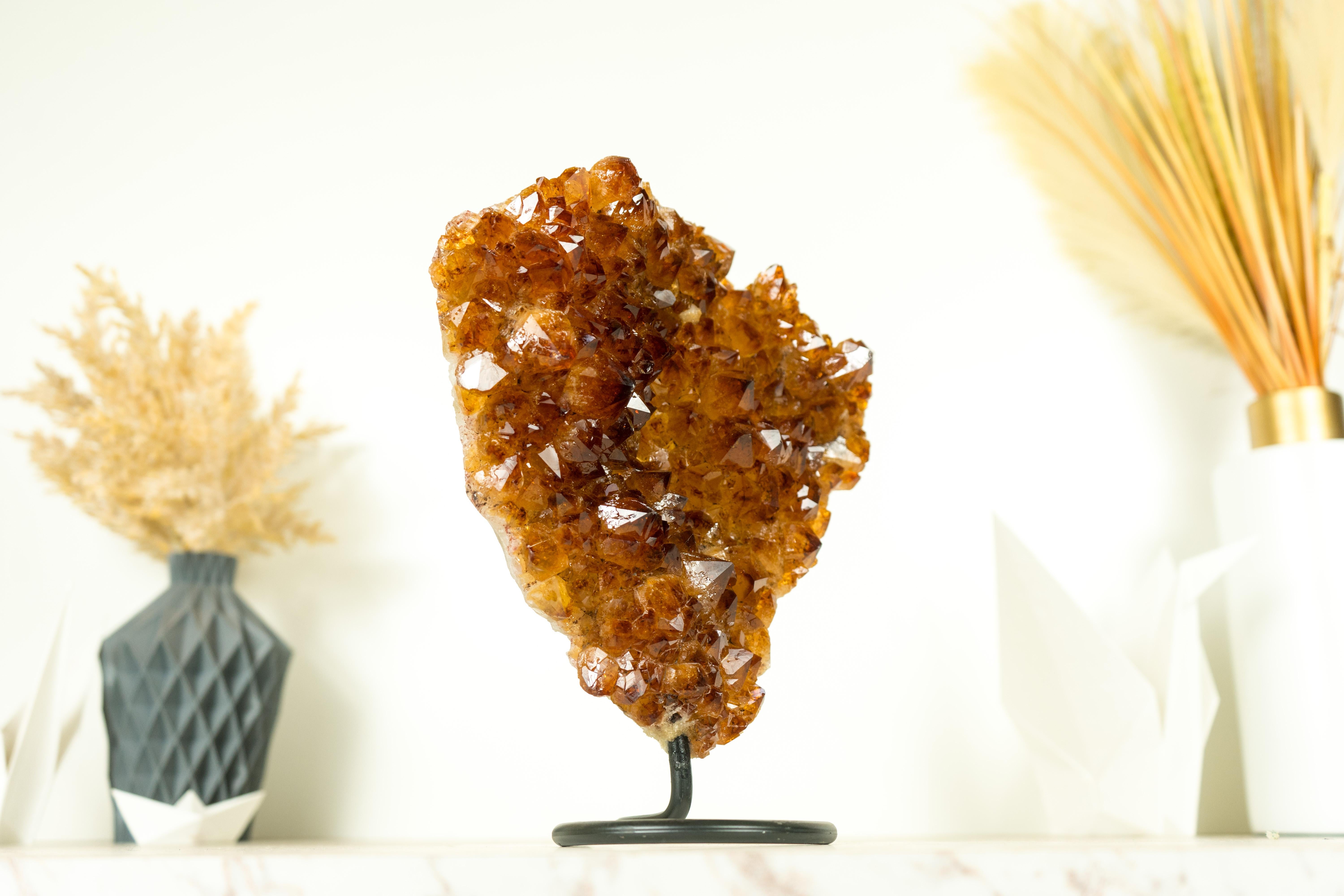 Raw Natural Madeira Citrine Cluster with AAA Red Orange Citrine Druzy ...