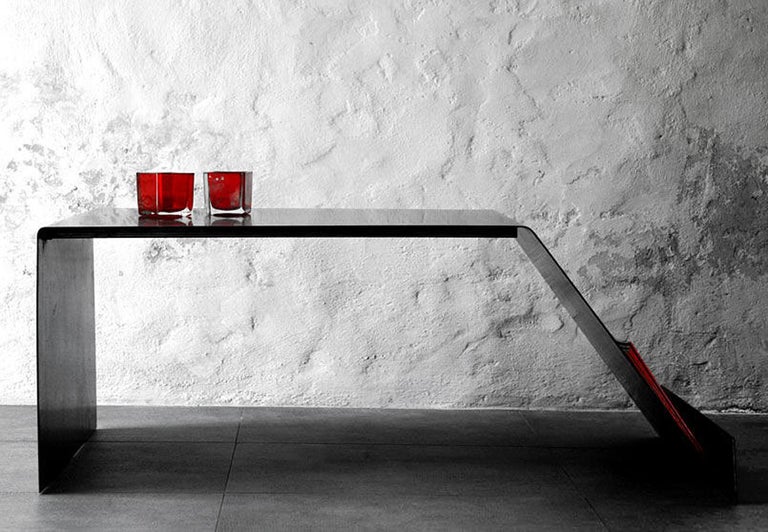 Raw Steel Mag Coffee Table For Sale at 1stDibs | button coffee table