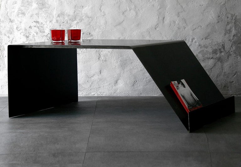 Raw Steel Mag Coffee Table For Sale at 1stDibs | button coffee table