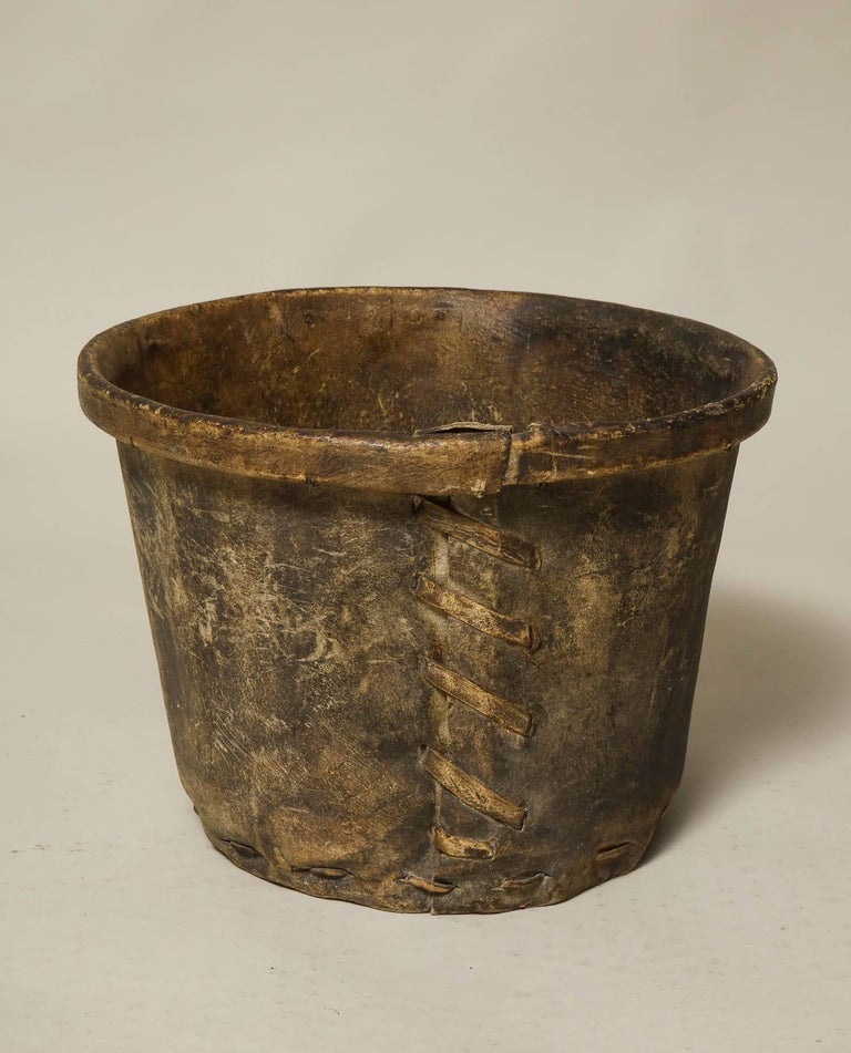 Rawhide Log Bucket at 1stDibs