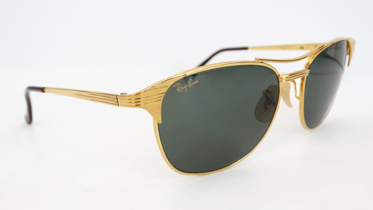 Ray Ban 1950s Signet Gold Frame Sunglasses at 1stDibs | ray ban signet