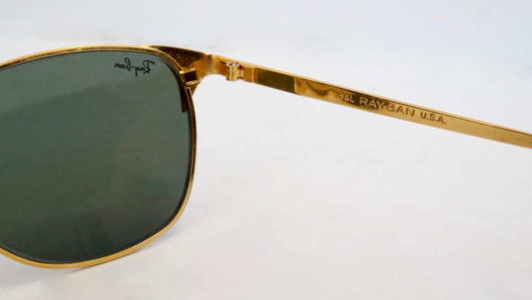 Ray Ban 1950s Signet Gold Frame Sunglasses at 1stDibs | ray ban signet