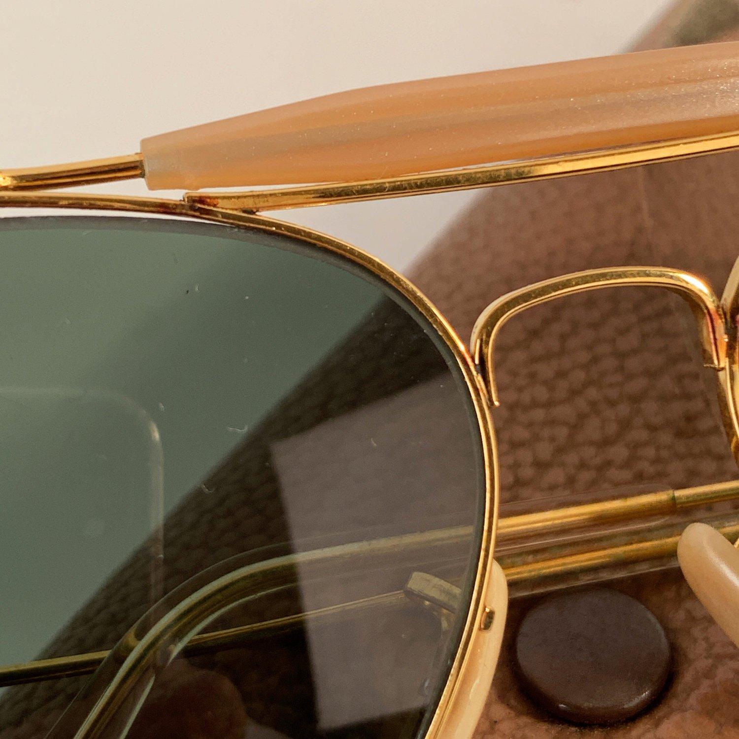 Ray-Ban Bausch and Lomb Vintage Gold Mint Outdoorsman Aviator Sunglasses For Sale at 1stDibs ...