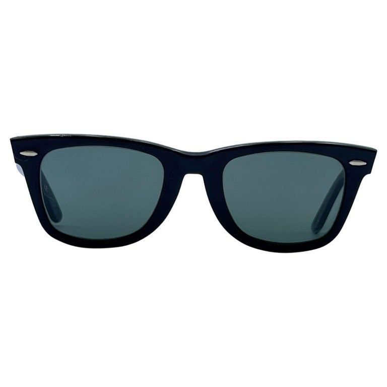 Ray-Ban B&L Vintage Black Unisex Sunglasses Wayfarer 5022 For Sale at ...