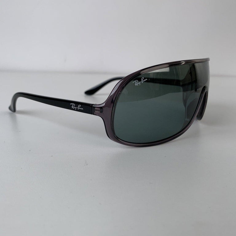 Ray-Ban Gray Black Wrap Sunglasses Mod. RB4082 Col. 705 New Old Stock ...