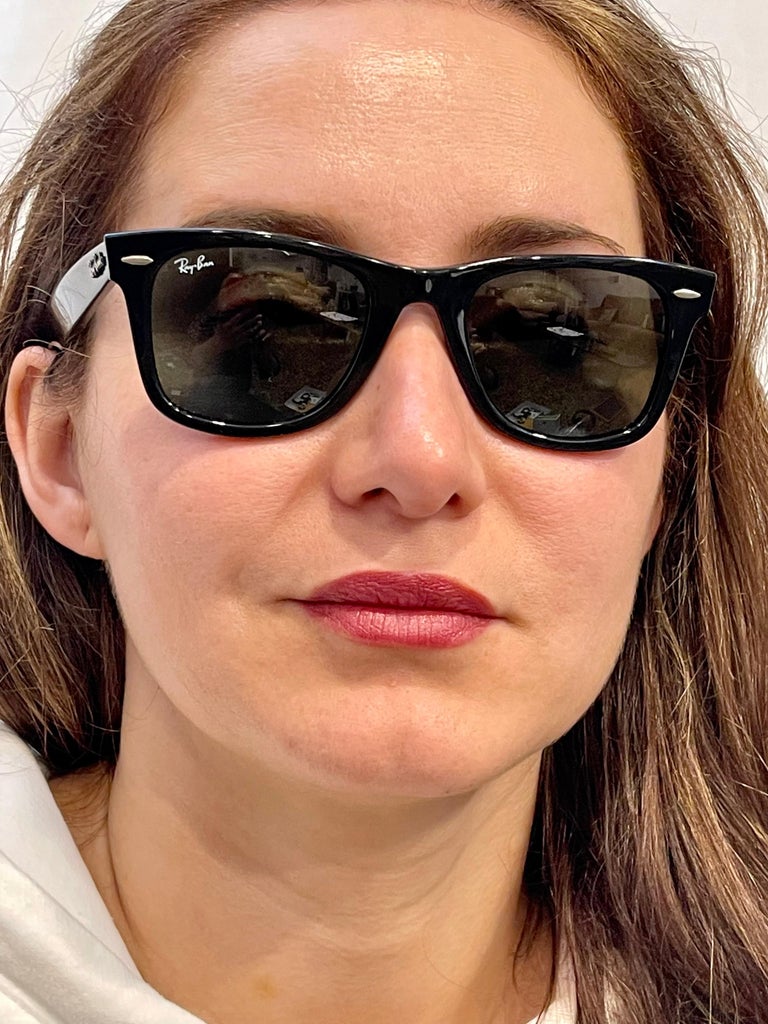 Ray-Ban RB2140 ORIGINAL WAYFARER CLASSIC Black/Green Classic For Sale at 1stDibs