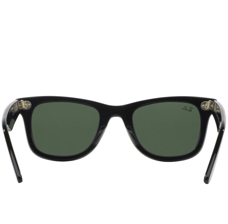 Ray-Ban RB2140 ORIGINAL WAYFARER CLASSIC Black/Green Classic For Sale at 1stDibs