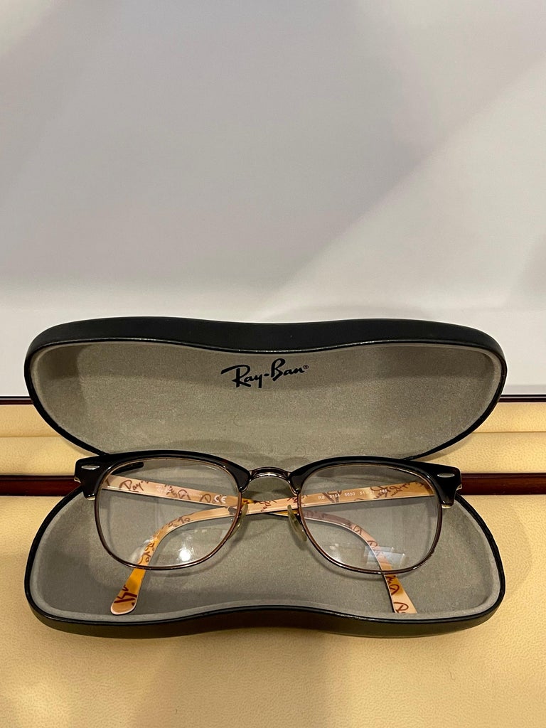 RAY-BAN RX 5154 5650 Clubmaster Plastic Tortoise/ Havana Eyeglass For ...