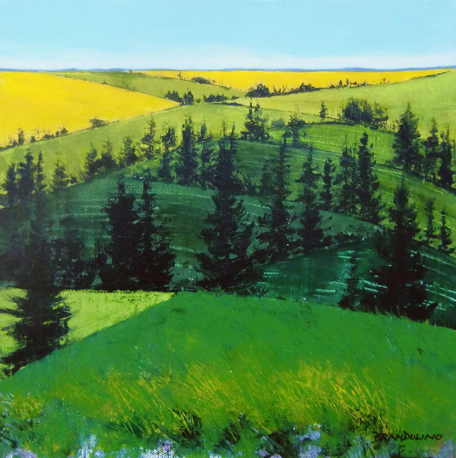 Ray Brandolino - Vanishing Pines, Painting, Acrylic on Canvas For Sale ...