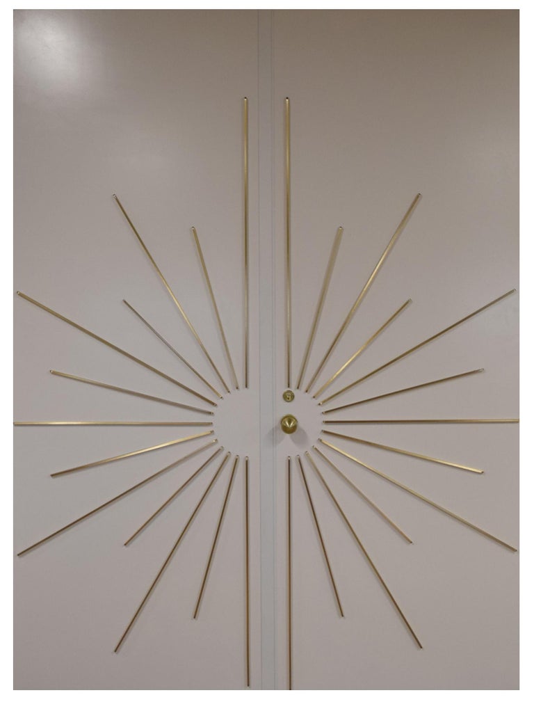 Ray Burst Single Entry Door with Radial Walnut at 1stDibs | radial door ...