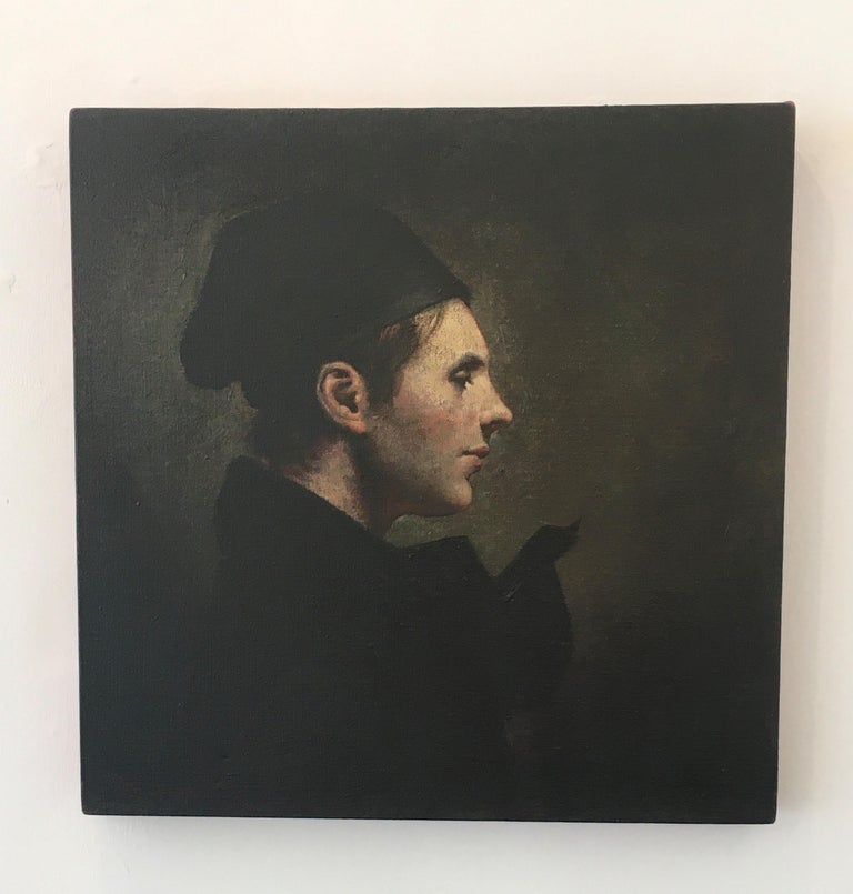 Ray Donley - Striped Cap, Portrait, Figurative, Baroque, Female, Oil ...