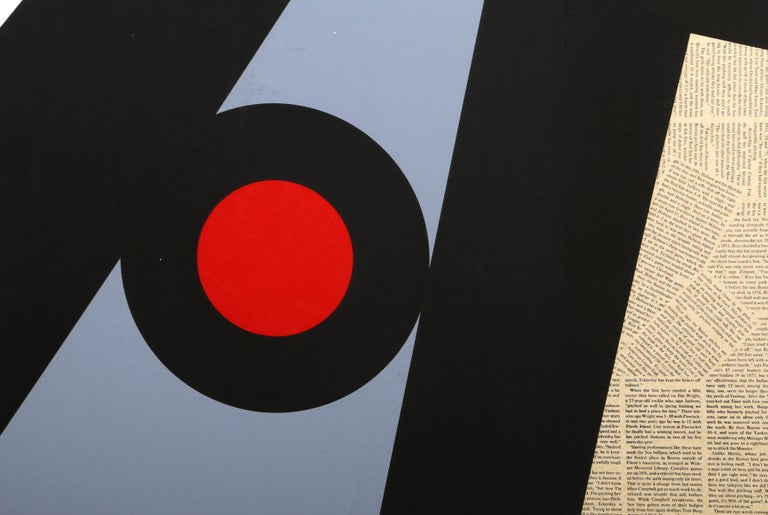 Ray Elman - Sox, Abstract Silkscreen and Collage by Ray Elman For Sale ...