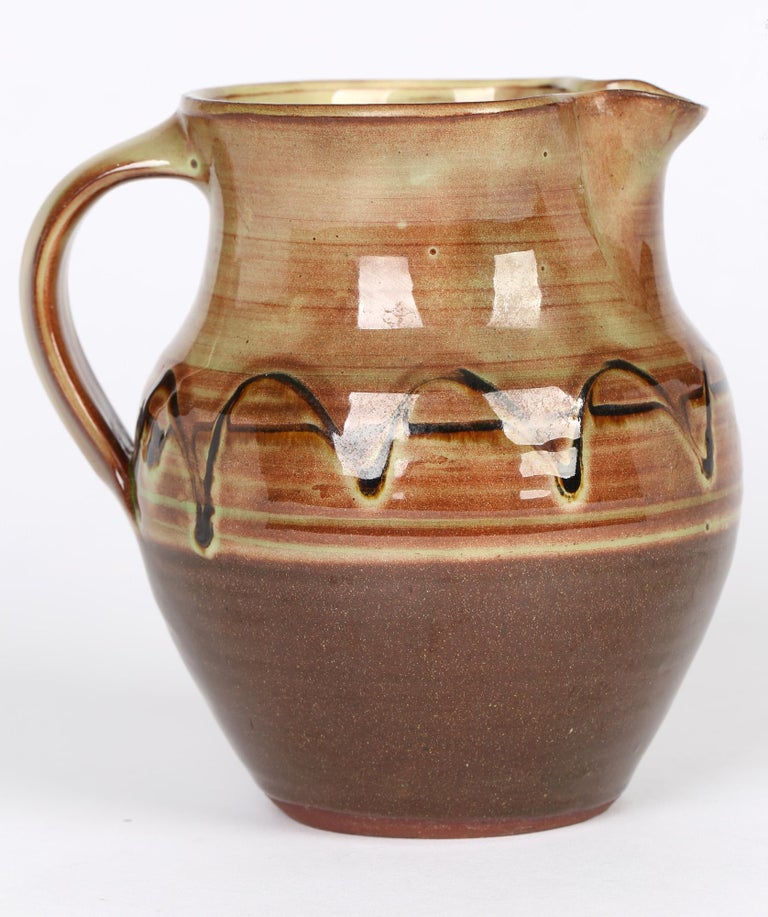 Ray Finch for Winchcombe English Slip Trailed Studio Pottery Jug For ...
