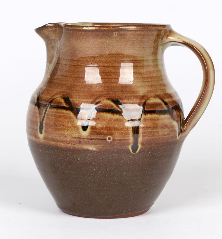 Ray Finch for Winchcombe English Slip Trailed Studio Pottery Jug For ...