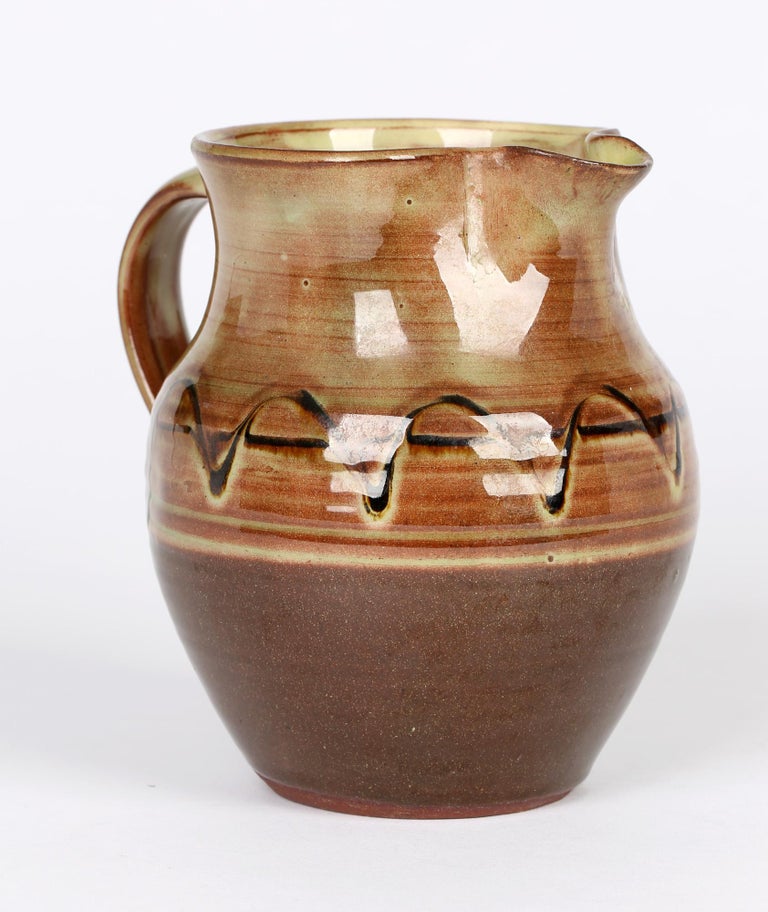 Ray Finch for Winchcombe English Slip Trailed Studio Pottery Jug For ...