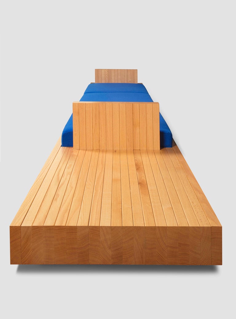 Cobalt Blue Ray Kappe RK4 Sofa in Red Oak, new For Sale at 1stDibs ...