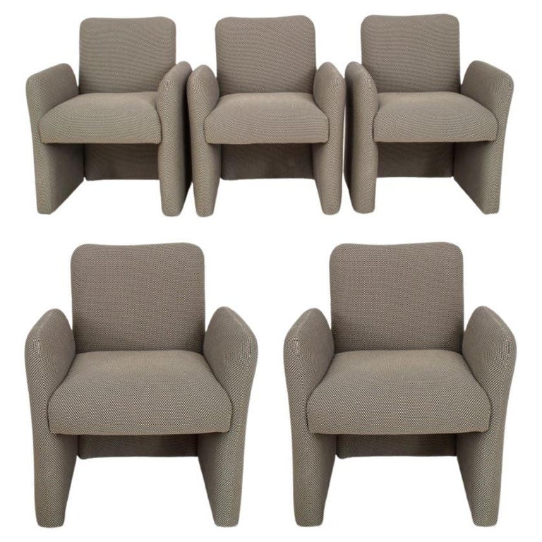 Ray Wilkes Style Modular "Chiclet" Chairs, 5 For Sale at 1stDibs