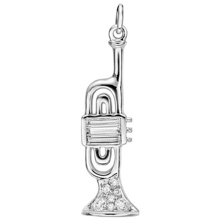 Raymond C. Yard Diamond Trumpet Charm at 1stDibs