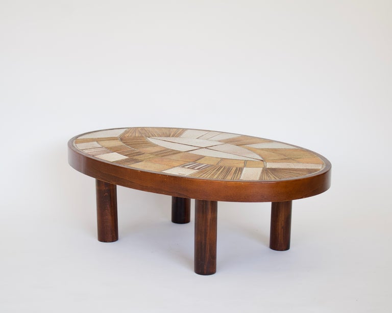 Raymond Le Duc French Ceramic Coffee Table Vallauris, circa 1960 at 1stDibs