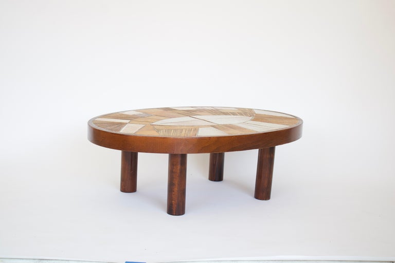 Raymond Le Duc French Ceramic Coffee Table Vallauris, circa 1960 at 1stDibs