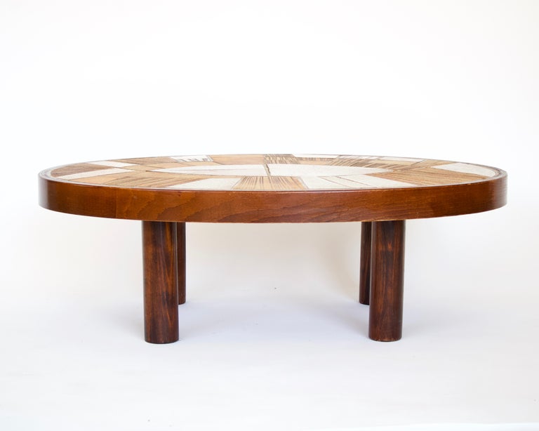 Raymond Le Duc French Ceramic Coffee Table Vallauris, circa 1960 at 1stDibs