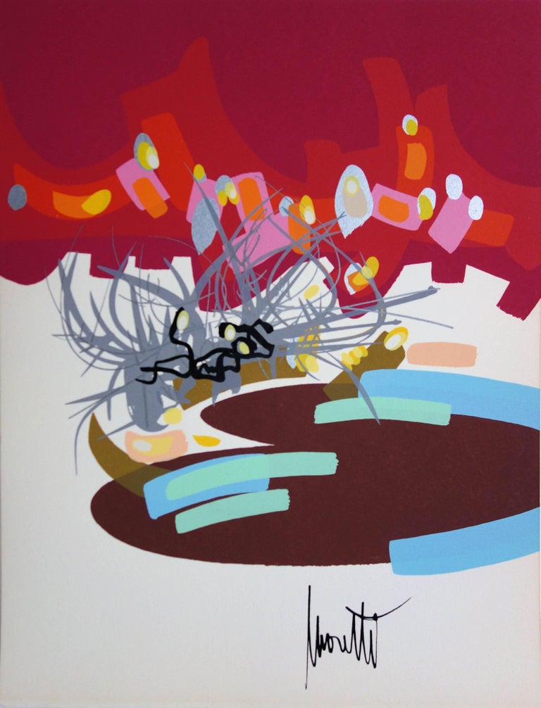 Raymond Moretti - Surrealist Landscape - Lithograph For Sale at 1stDibs