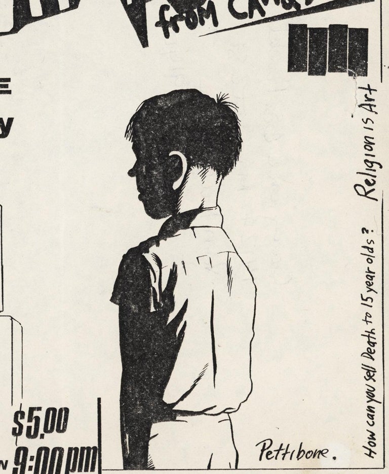 Raymond Pettibon - Raymond Pettibon Punk flyer 1981 For Sale at 1stDibs
