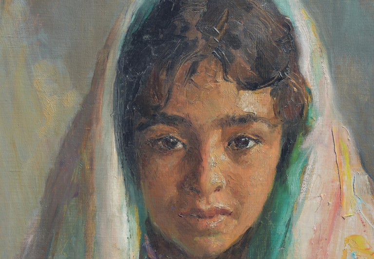 Raymond Tellier - Raymond TELLIER (1897-1985) Orientalist Portrait Oil ...