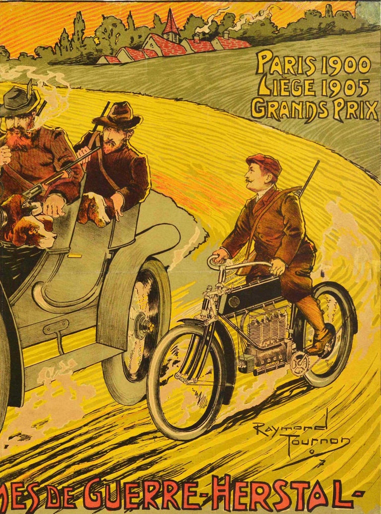 Raymond Tournon - Original Antique Advertising Poster FN Herstal ...