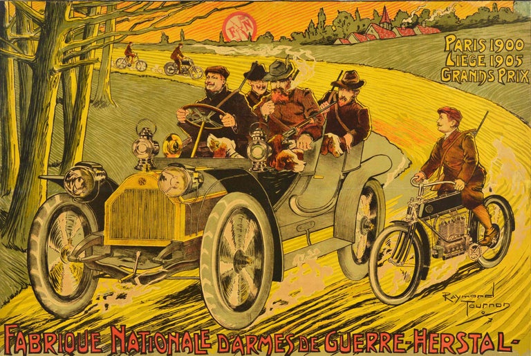 Raymond Tournon - Original Antique Advertising Poster FN Herstal ...