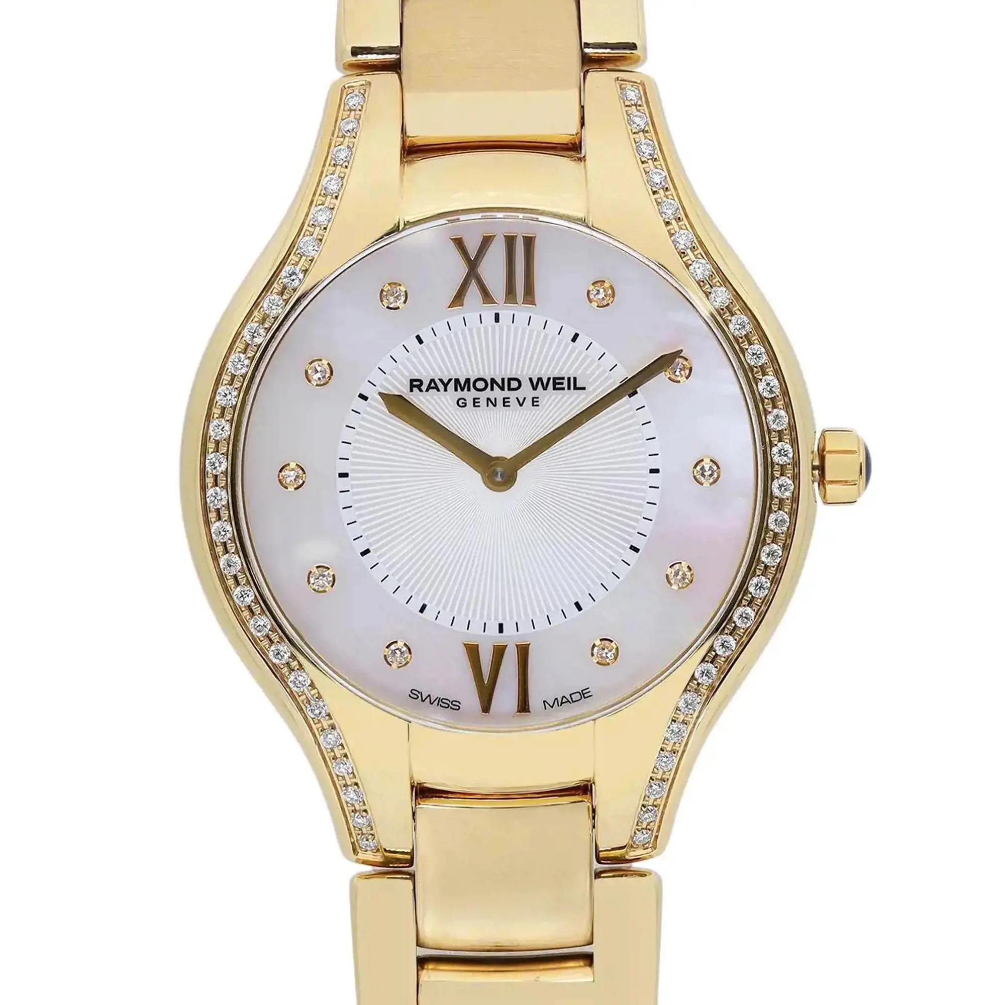 Raymond Weil Noemia Diamonds Steel MOP Dial Quartz Ladies Watch 5132-PS ...
