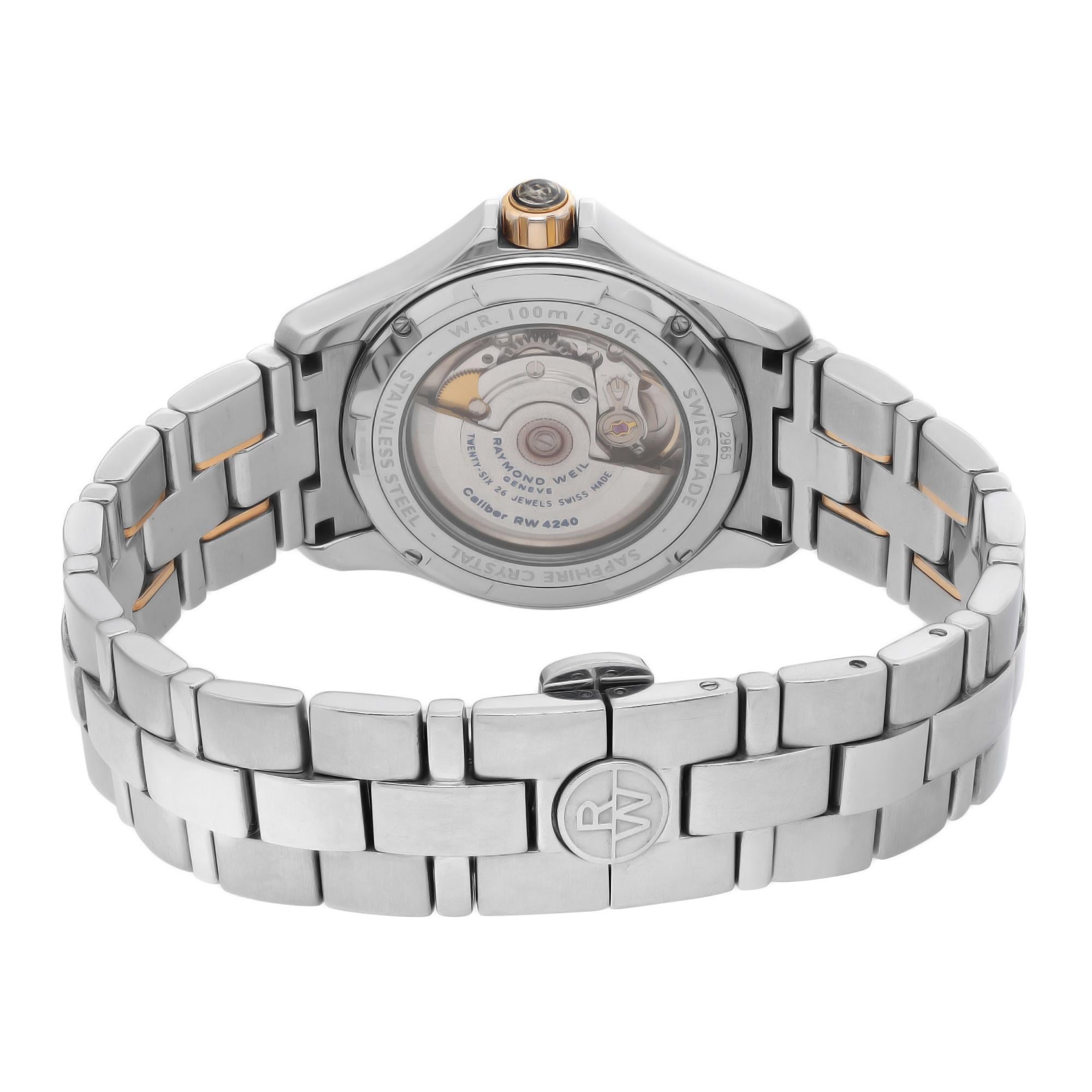 Raymond Weil Parsifal Day-Date Steel Silver Dial Automatic Watch 2965 ...