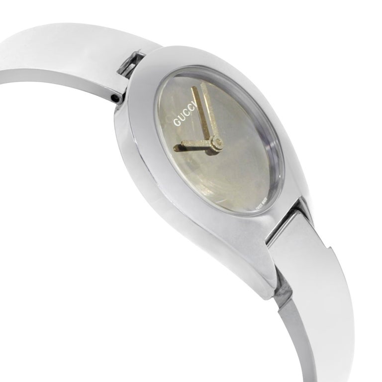 Gucci 6700 L Petite Belt Buckle Bracelet Steel Quartz Watch YA067504 at ...