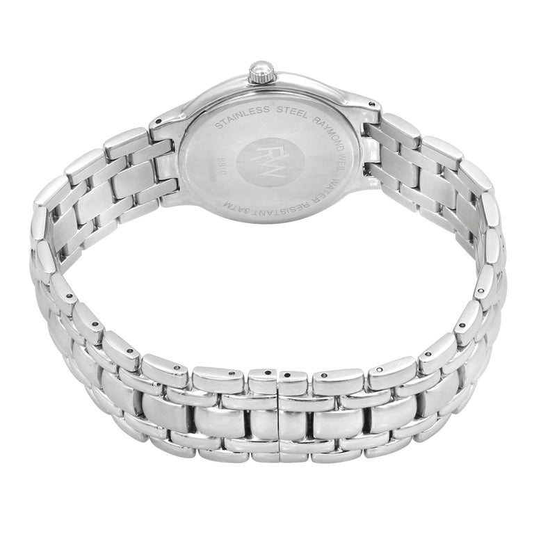 Raymond Weil Parsifal White Roman Dial Steel Quartz Ladies Watch 8810 ...