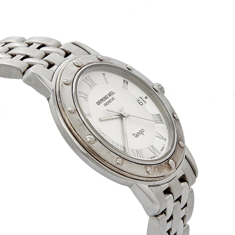 Raymond Weil Silver Stainless Steel Tango 5560 Men's Wristwatch 36 mm ...
