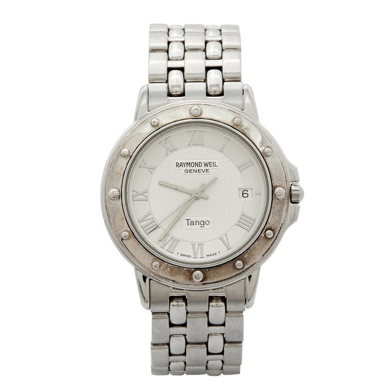 Raymond Weil Silver Stainless Steel Tango 5560 Men's Wristwatch 36 mm ...