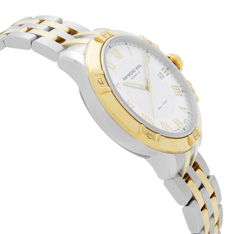 Raymond Weil Tango 41 Two-Tone Steel White Dial Quartz Mens Watch 8160 ...