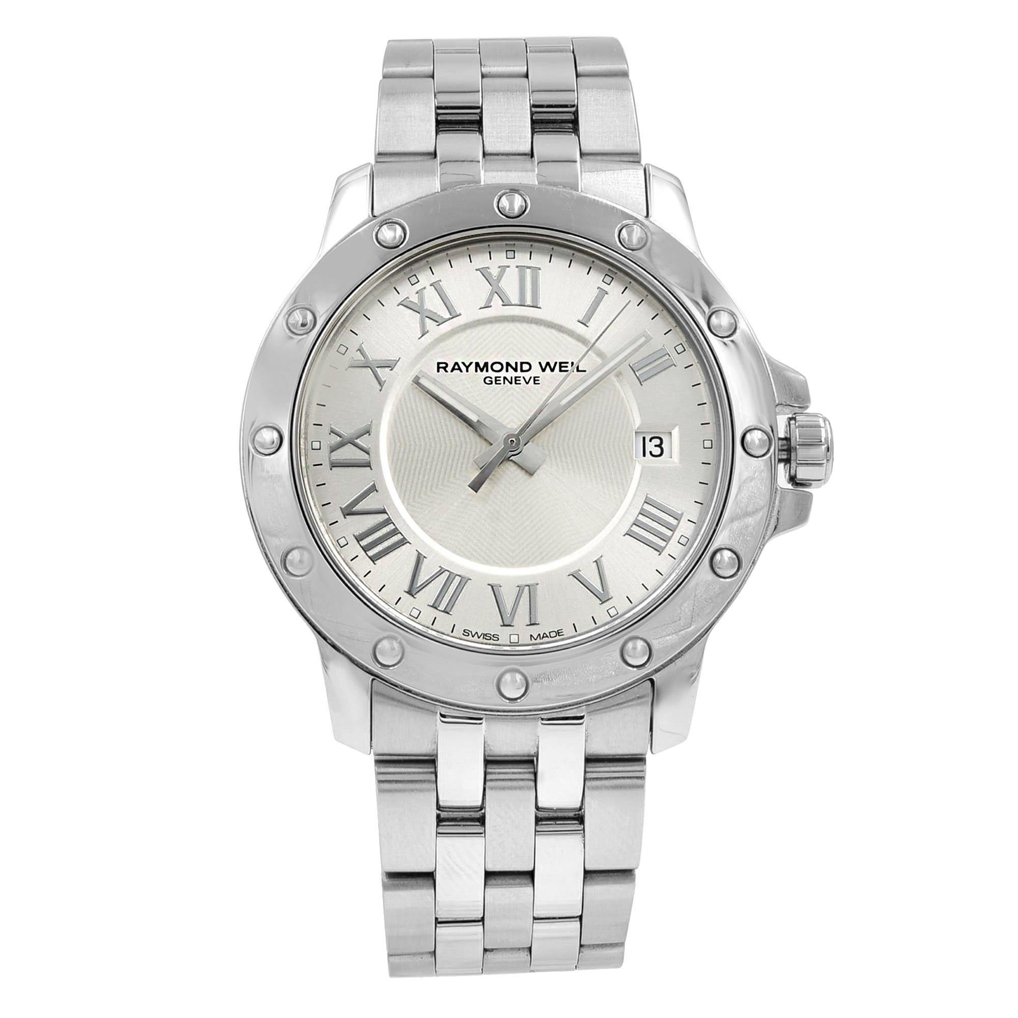 Raymond Weil Tango Steel Silver Roman Dial Quartz Men's Watch 5599-ST ...