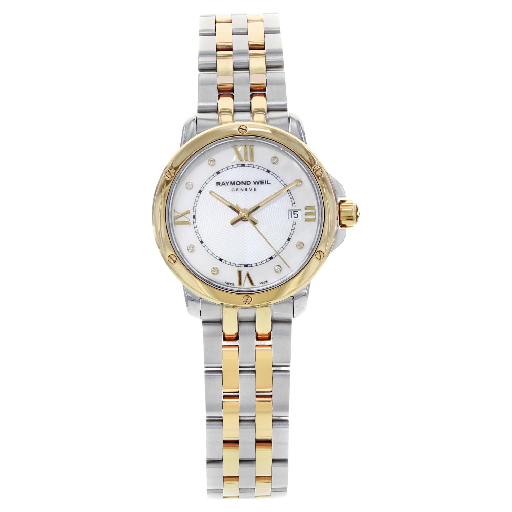 Raymond Weil Tango 41 Two-Tone Steel White Dial Quartz Mens Watch 8160 ...