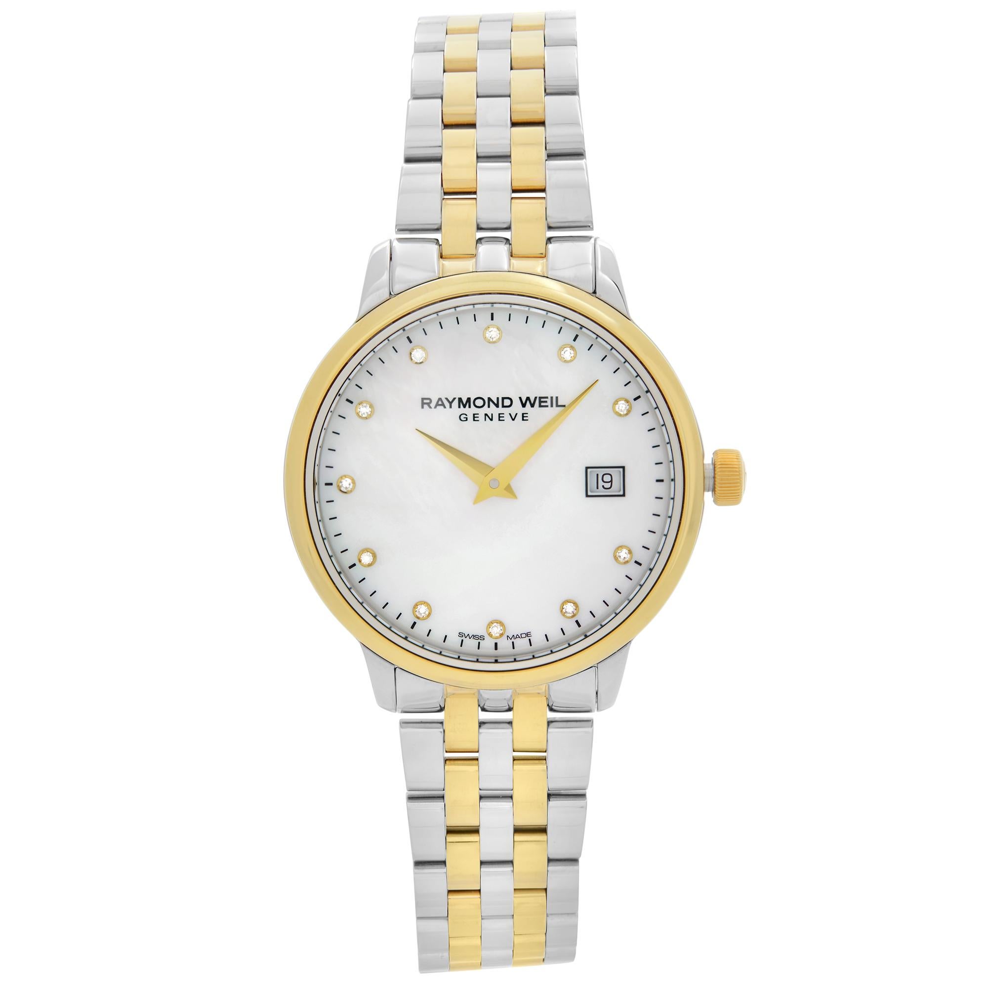 Raymond Weil Parsifal White Dial Two-Tone Steel Quartz Ladies Watch ...