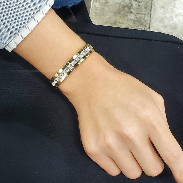 Raymond Yard 1940 Deco Retro Convertible Bracelet Platinum with 5.85 Ct ...